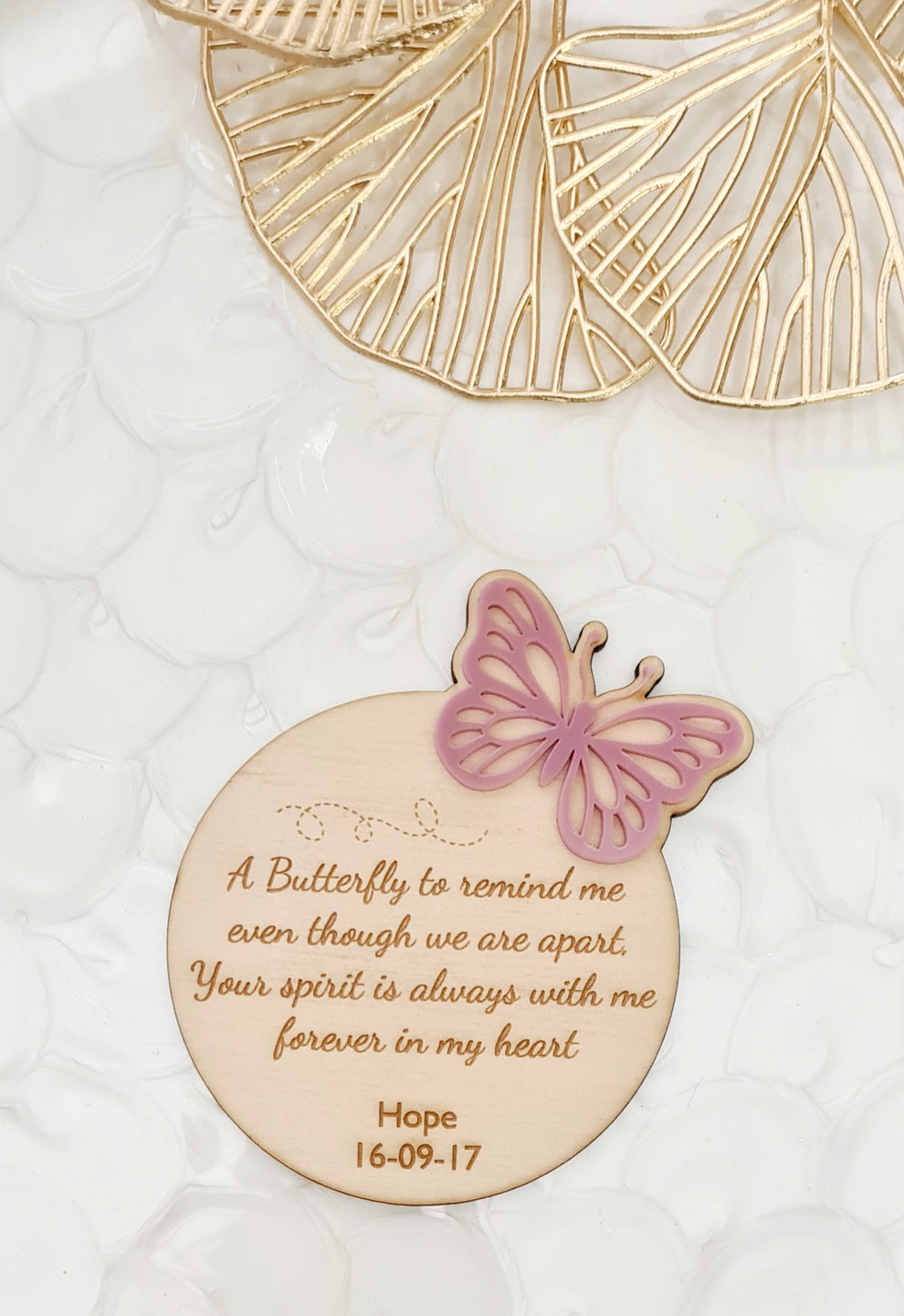 Butterfly Memorial Plaque – Remembered with Love